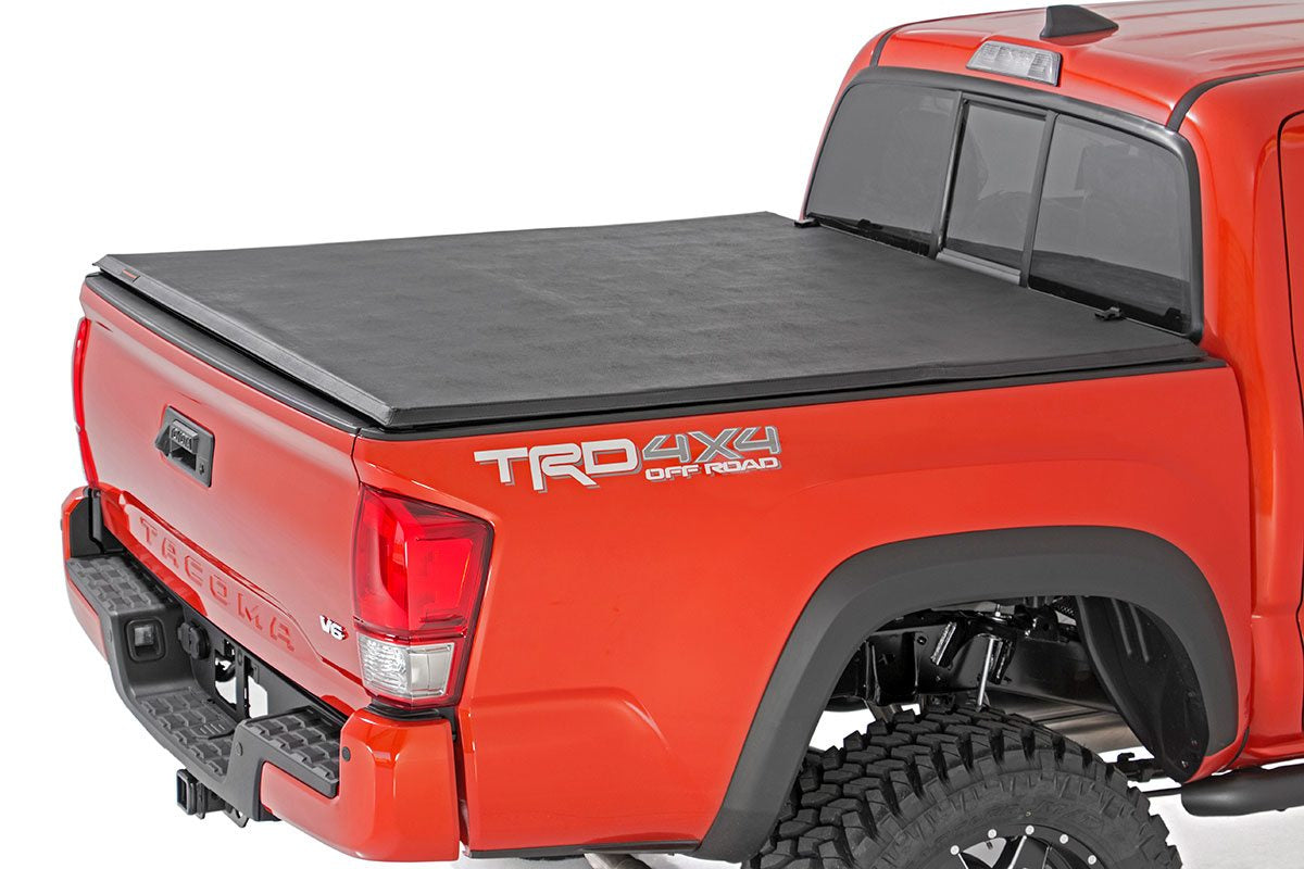 Rough Country | Bed Cover | Tri Fold | Soft | Double Cab | Toyota Taco ...